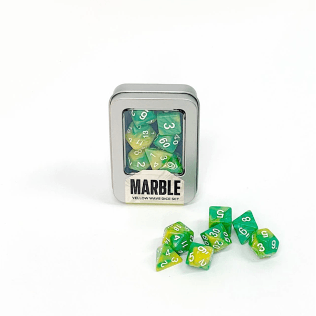 Kit De Dados: Marble - Yellow Wave | JOYJOY STORE | JOYJOY STORE