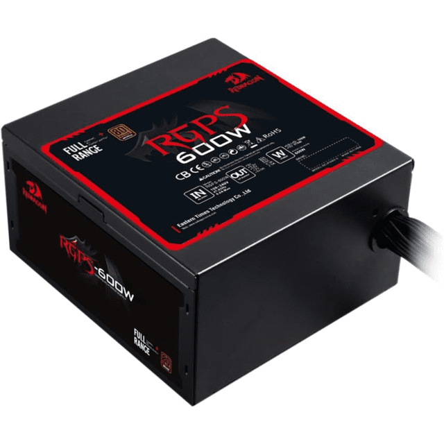 Fonte Redragon RGPS 600W - Eficiência 80 Plus Bronze | Enifler