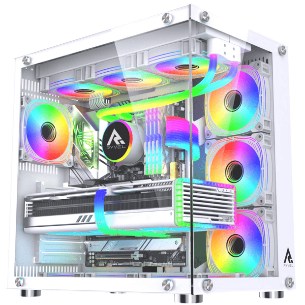 Gabinete Gamer Ryvel Ymir White - Estilo e Desempenho | Enifler