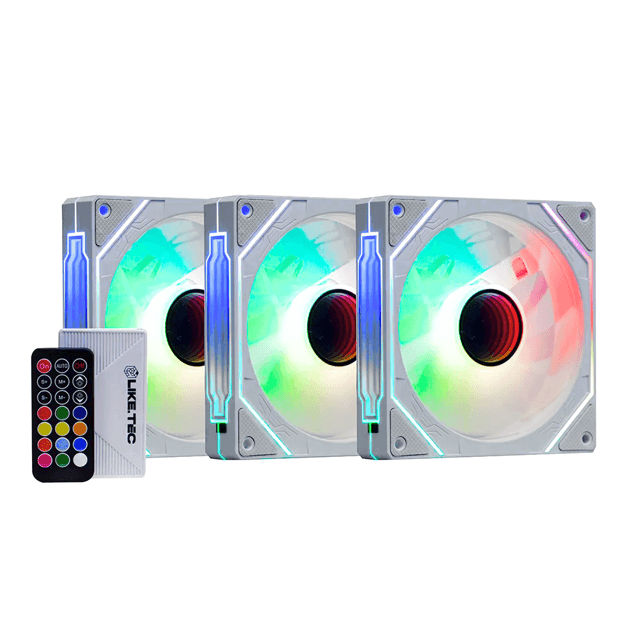 Kit Fan Liketec Enigma Snow - Ilumine Seu PC com ARGB | Enifler