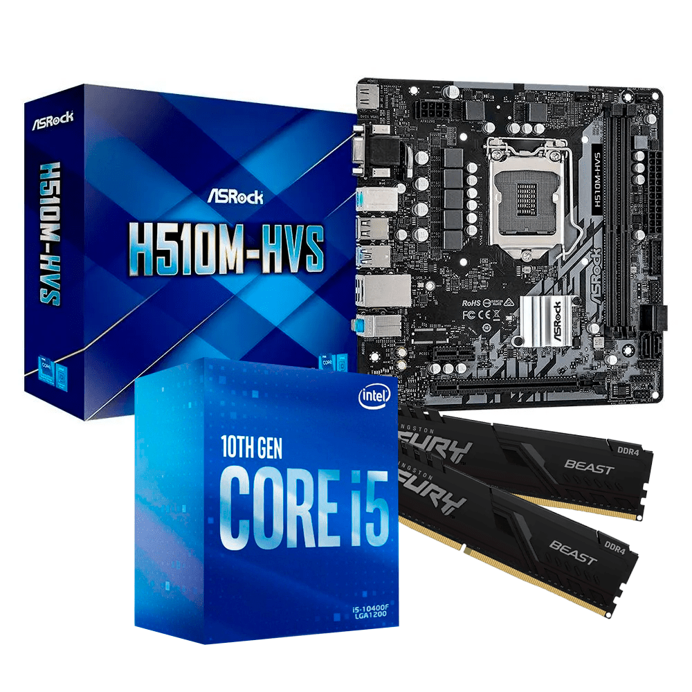 Kit Upgrade Intel Core i5 10400F, Asrock H510M-HVS, 16Gb Ram (2X8Gb ...