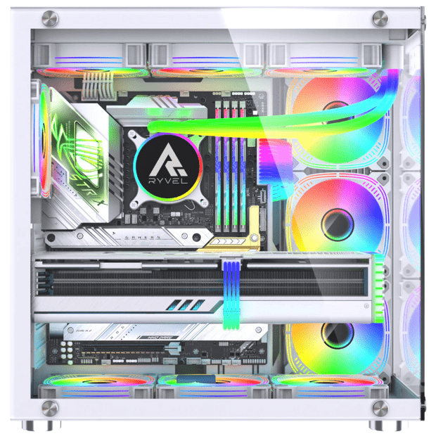 Gabinete Gamer Ryvel Ymir White - Estilo e Desempenho | Enifler