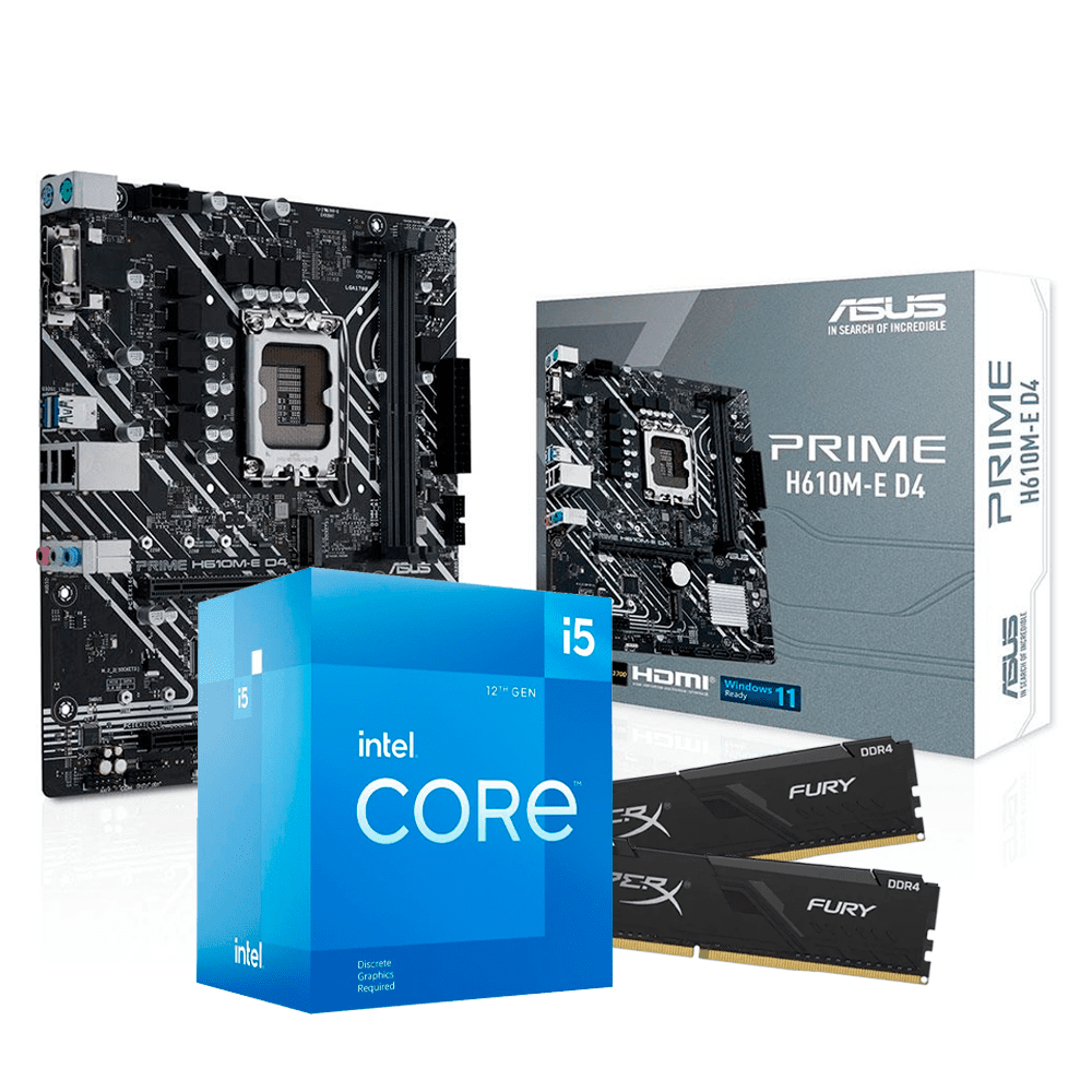 Kit Upgrade Intel I5 12400f, Asus H610M-E D4, 16Gb 3200Mhz (2X8Gb), Ddr4 | Enifler | Enifler