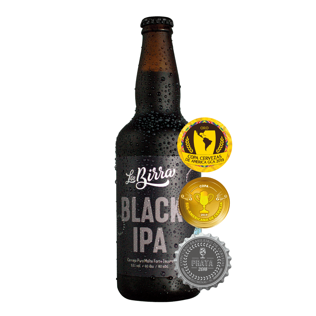 KIT BLACK IPA - GARRAFA 500ml + COPO | La Birra Cervejaria