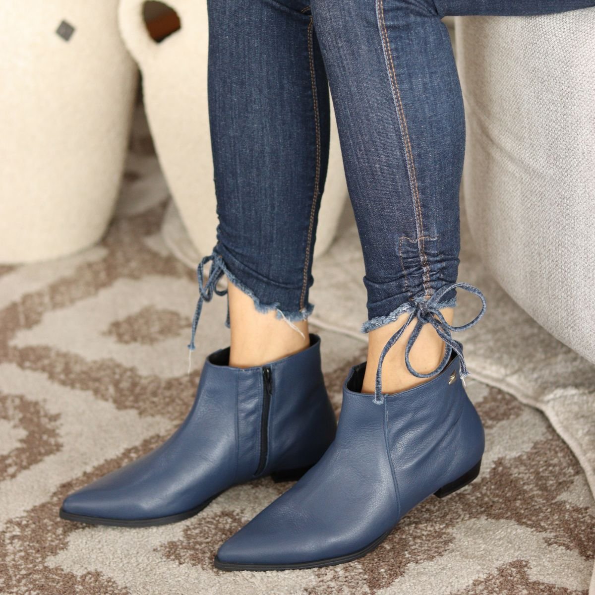 Bota Dina Mirtz Baixa Lisa | Melania Benett