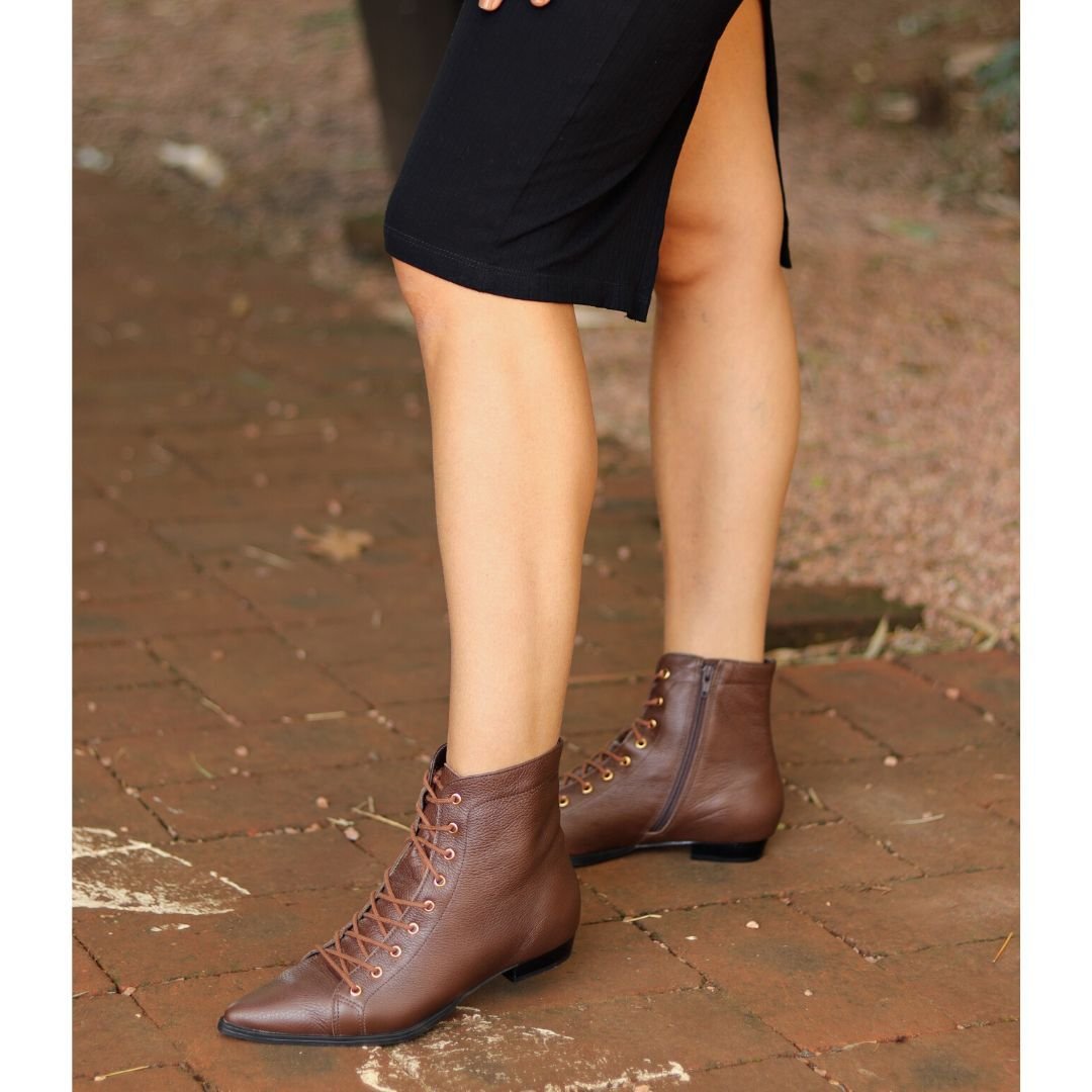 Coturno Feminino Bico Fino Dina Mirtz | Melania Benett