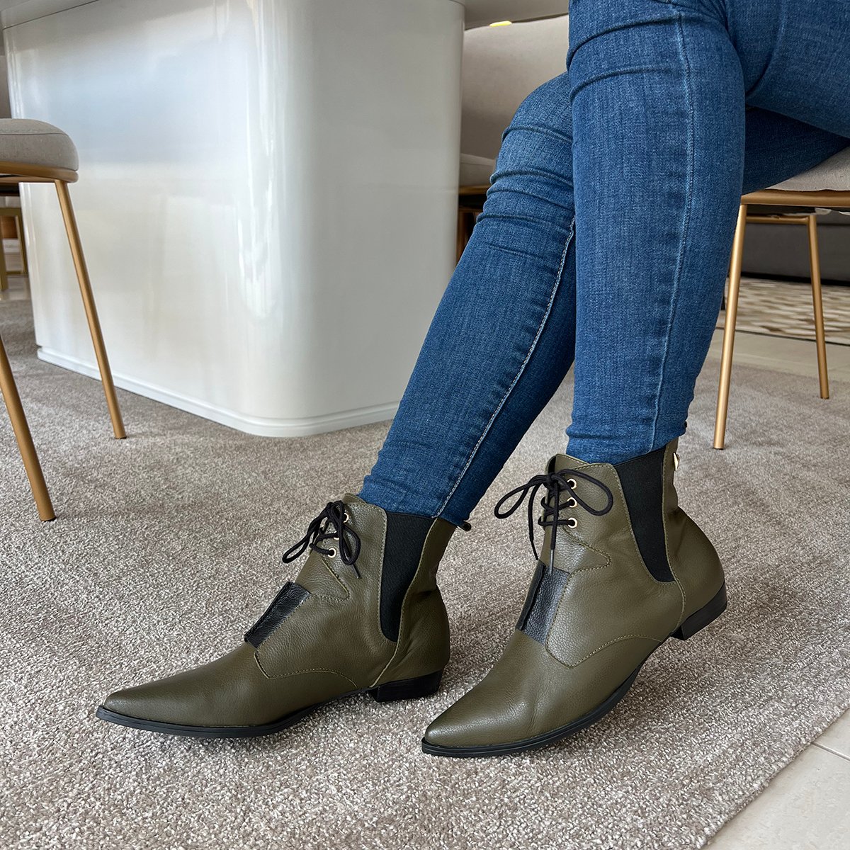 BOTA FEMININA RASTEIRA CANO CURTO DINA MIRTZ | Fino Raro - Site 100% ...