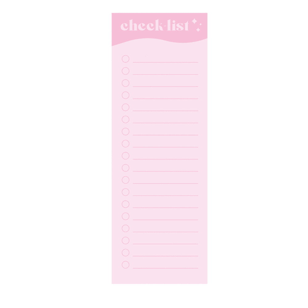 Bloco Destacável DAC Checklist Rosa | Papelaria Art Pel