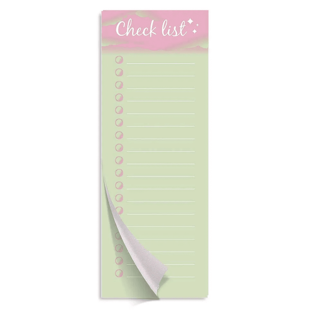 Bloco Destacável DAC Checklist Verde e Rosa | Papelaria Art Pel
