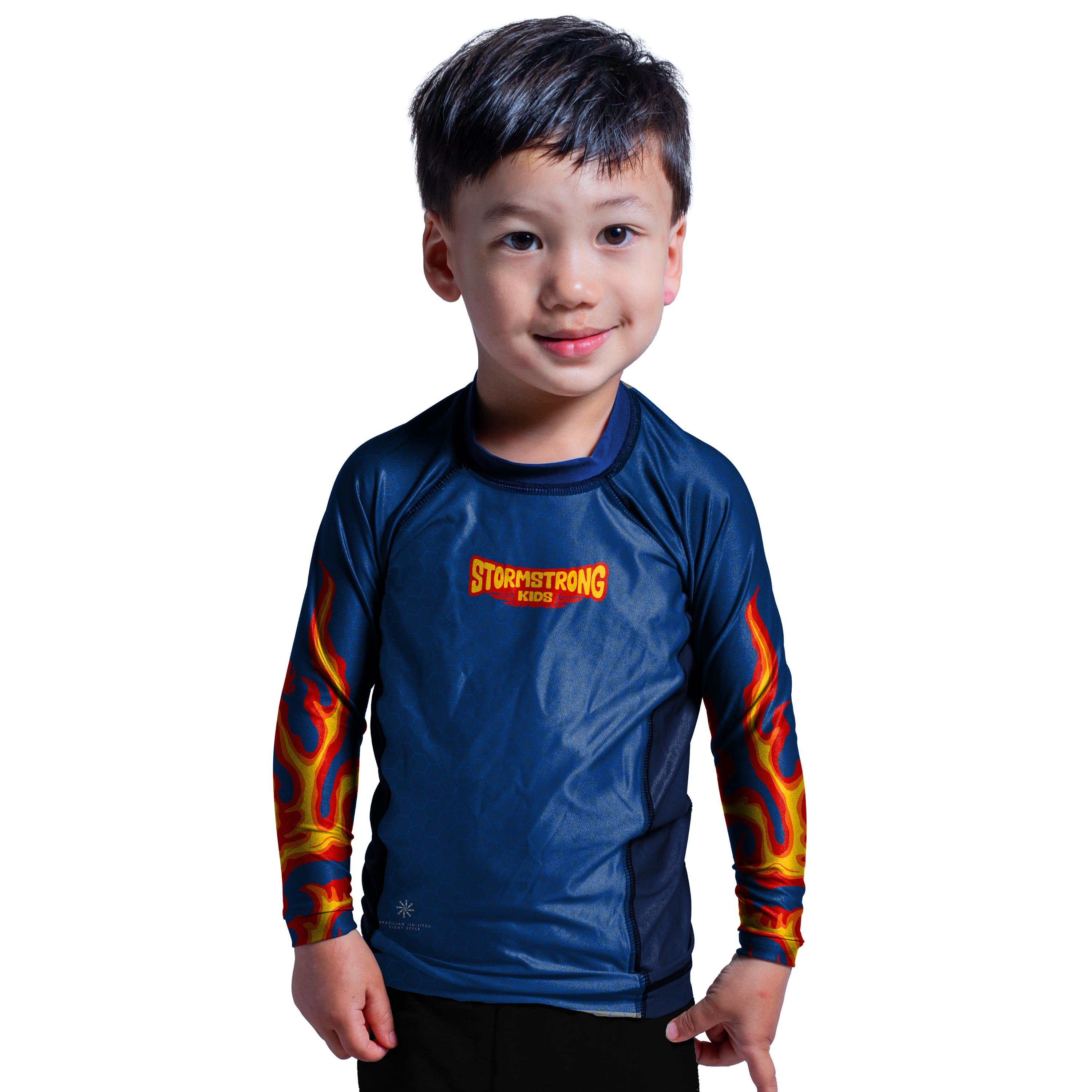 RASH GUARD INFANTIL - STORMKIDS - RADICAL FIRE - ML | StormStrong Fight Co.