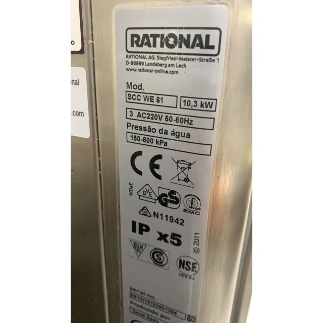 Forno Combinado Rational Selfcoonking Center SCC 61 Seminovo 220V ...
