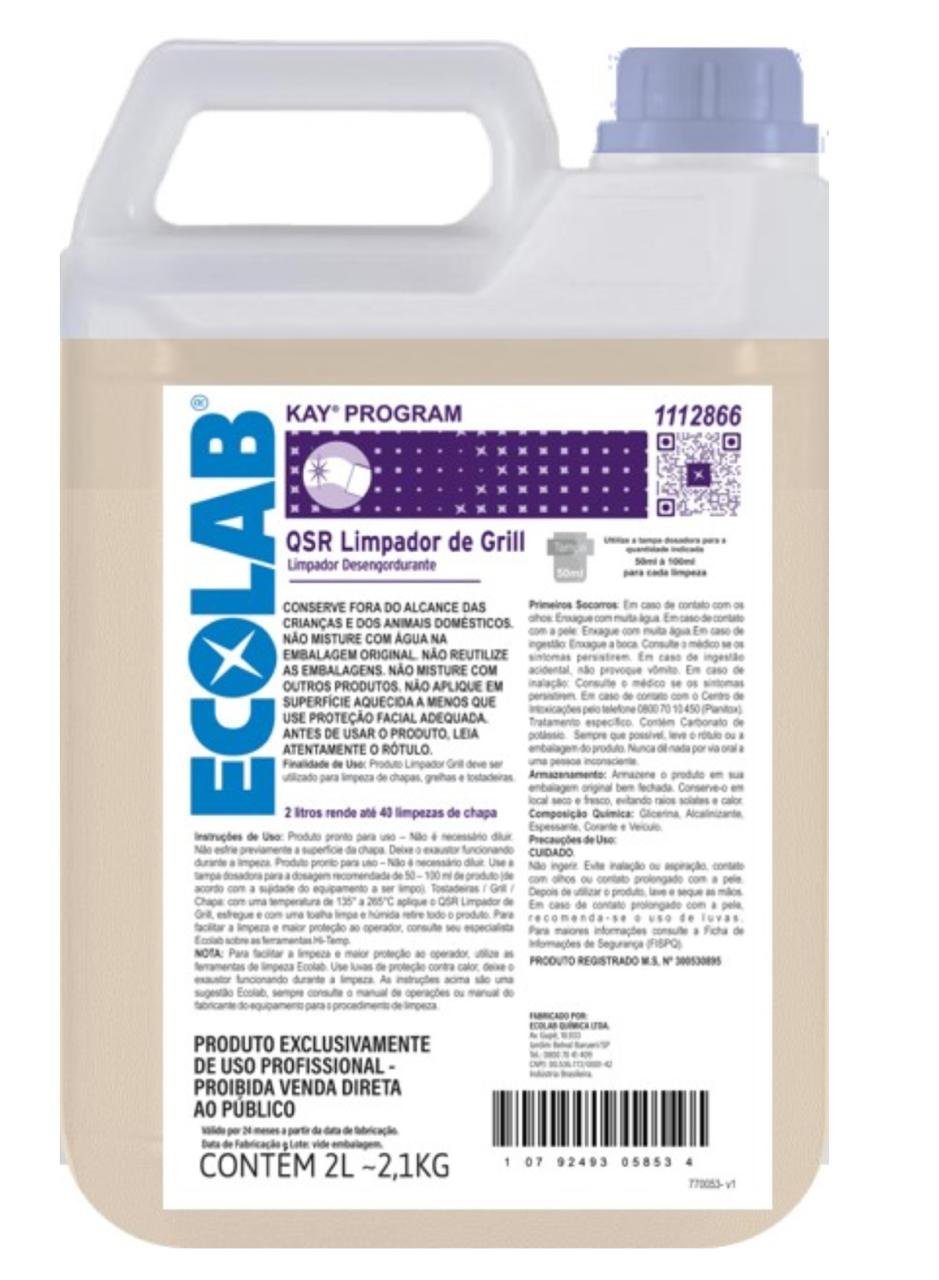 Limpador Grill Ecolab KAY 2 Lts | Topp Table