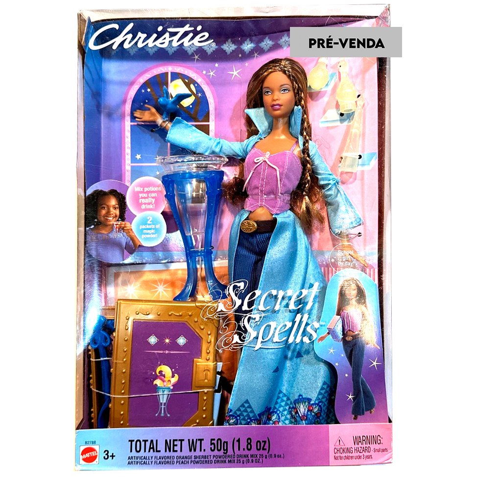 PRÉ-VENDA Boneca Barbie Christie Secret Spells Witch Potion Charm Girls ...