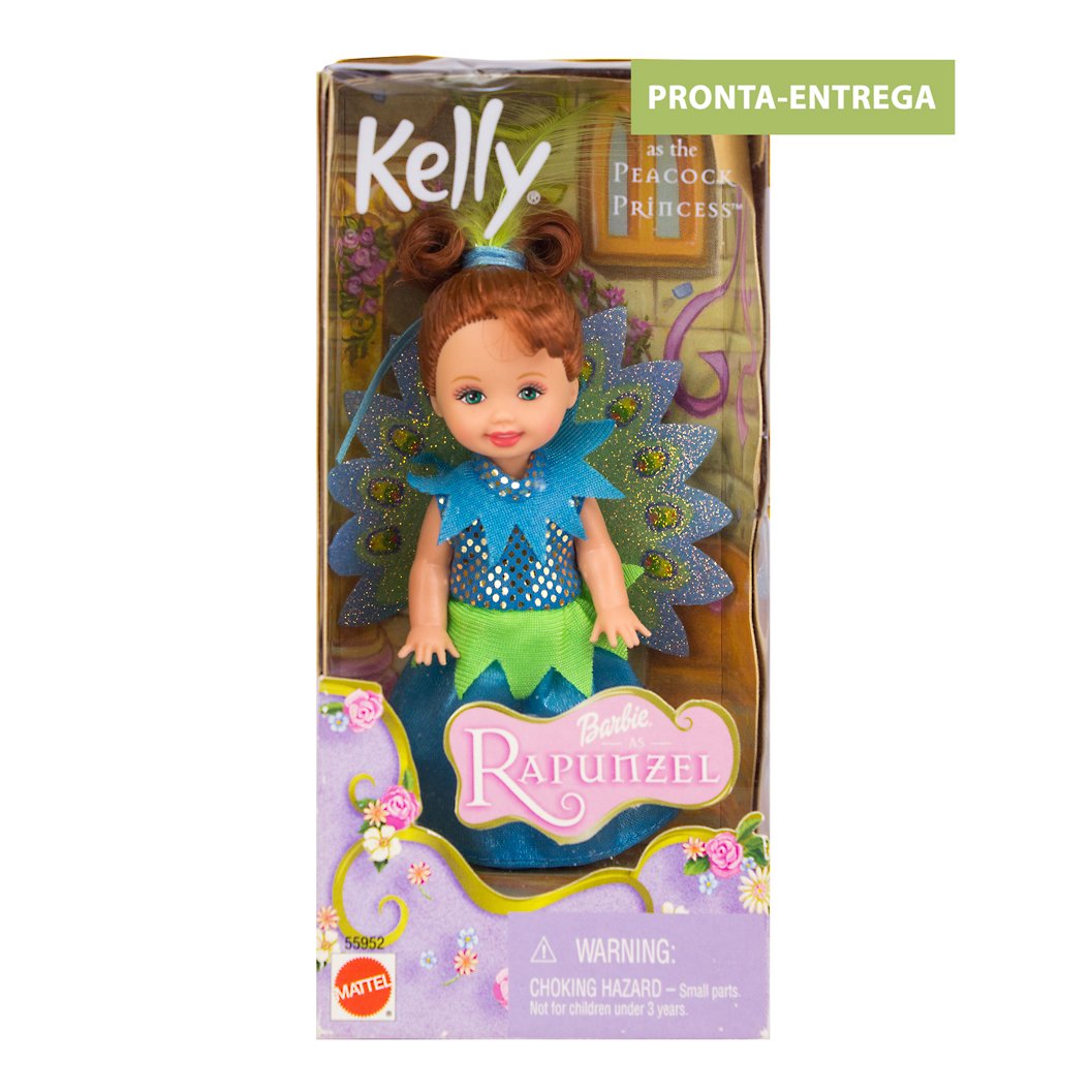 Boneca Barbie Kelly Lorena as The Peacock Princess Rapunzel - Mattel ...