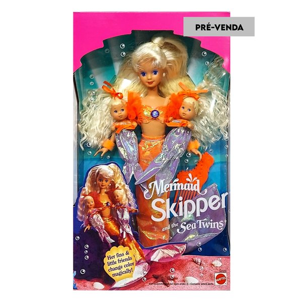 PRÉ-VENDA Boneca Skipper Mermaid e Sea Twins 1993 - Mattel | Doll Collector