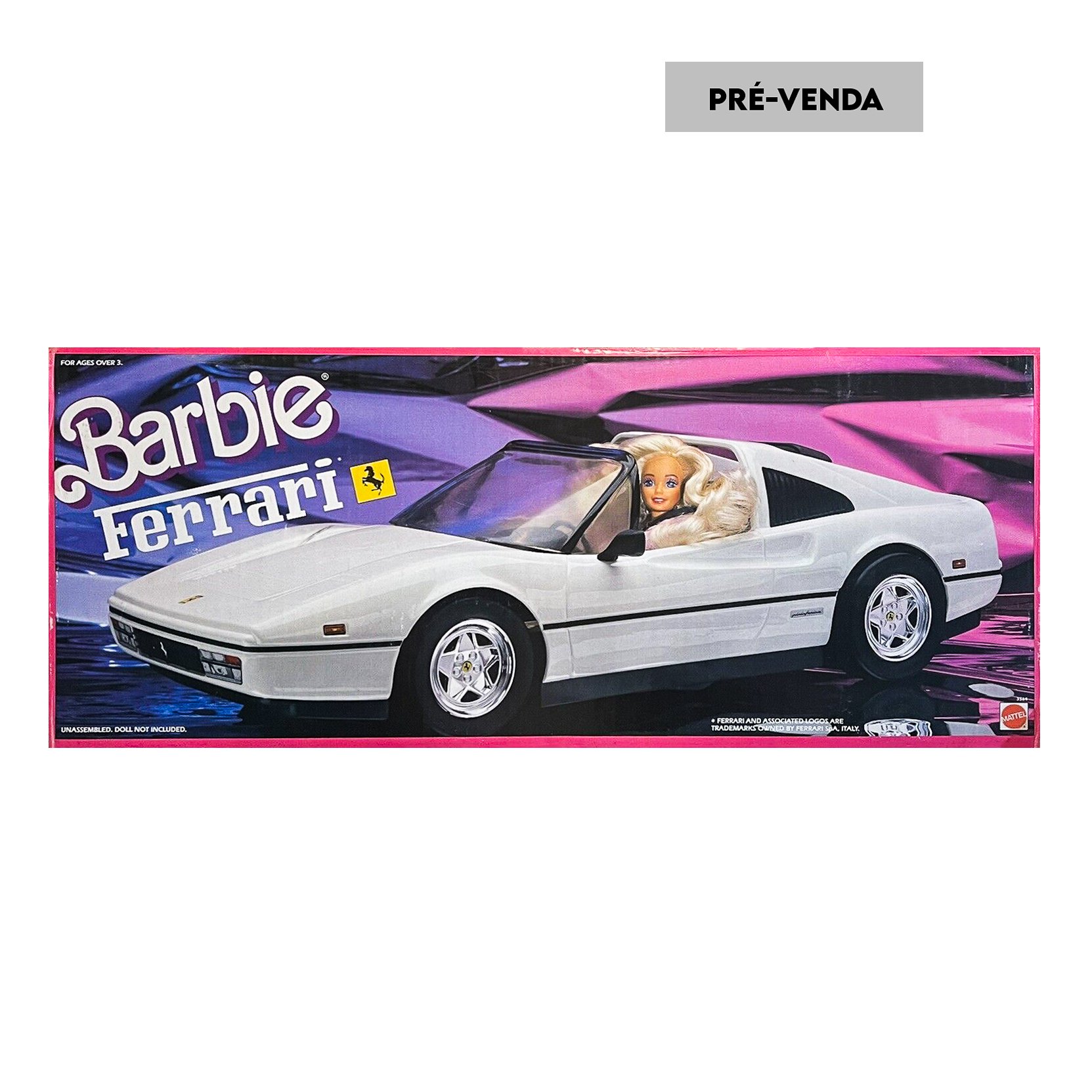 PRÉ-VENDA Carro da Barbie Ferrari Branca 1988 - Mattel | Doll Collector