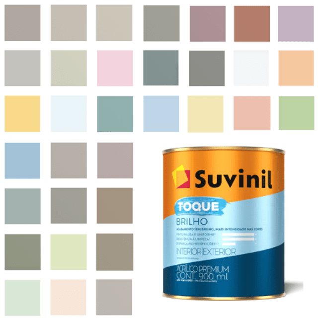 Tinta Suvinil Toque Brilho 0,8Lt - Escolha sua cor - | NHMateriais