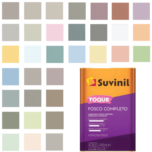 Tinta Acrílica Fosco Completo Suvinil 16L - Escolha sua cor - | NHMateriais