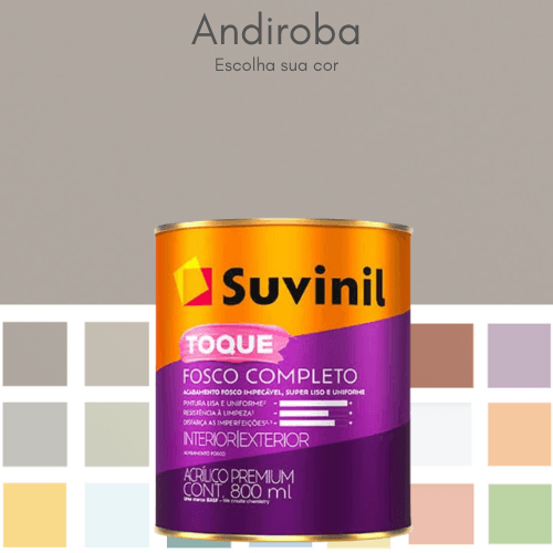 Tinta Acrílica Toque Fosco Completo Suvinil 0,8L - Escolha sua cor ...