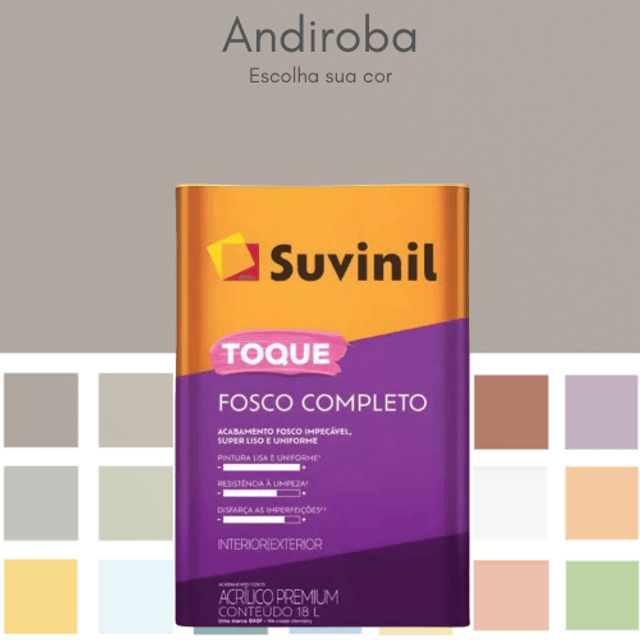 Tinta Acrílica Toque Fosco Completo Suvinil 16L - Escolha sua cor ...