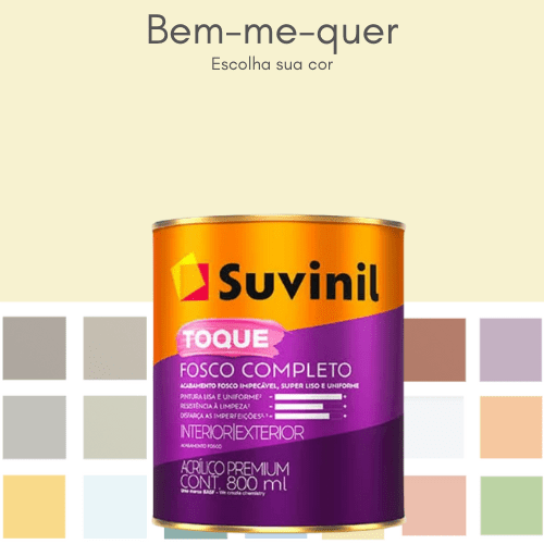 Tinta Acrílica Fosco Completo Suvinil 0,8l - Escolha sua cor ...