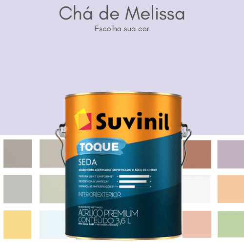 Tinta de Parede Acetinado Acrílico Toque Seda (Toque de Seda) Suvinil 3 ...