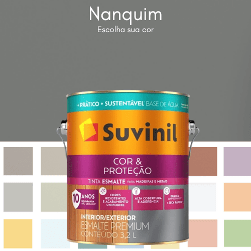 Tinta Esmalte Cor & Proteção Base de Água (Seca Rápido) Brilhante ...