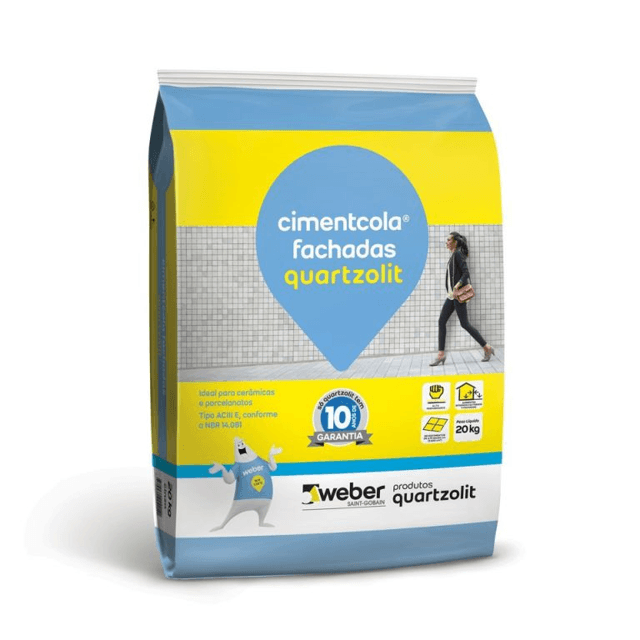 Argamassa Cimentcola Fachadas 20kg Quartzolit | NHMateriais