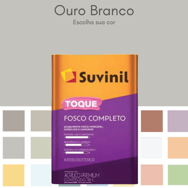 Tinta Acrílica Fosco Completo Suvinil 16L - Escolha sua cor - | NHMateriais