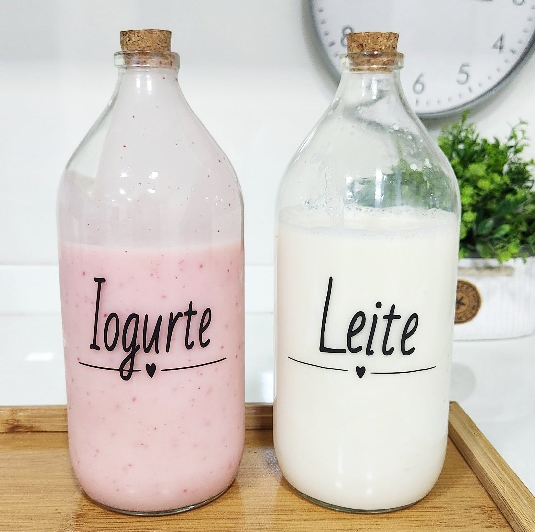 Kit de garrafas para leite e iogurte - jarra | Espaço Arte Home ...