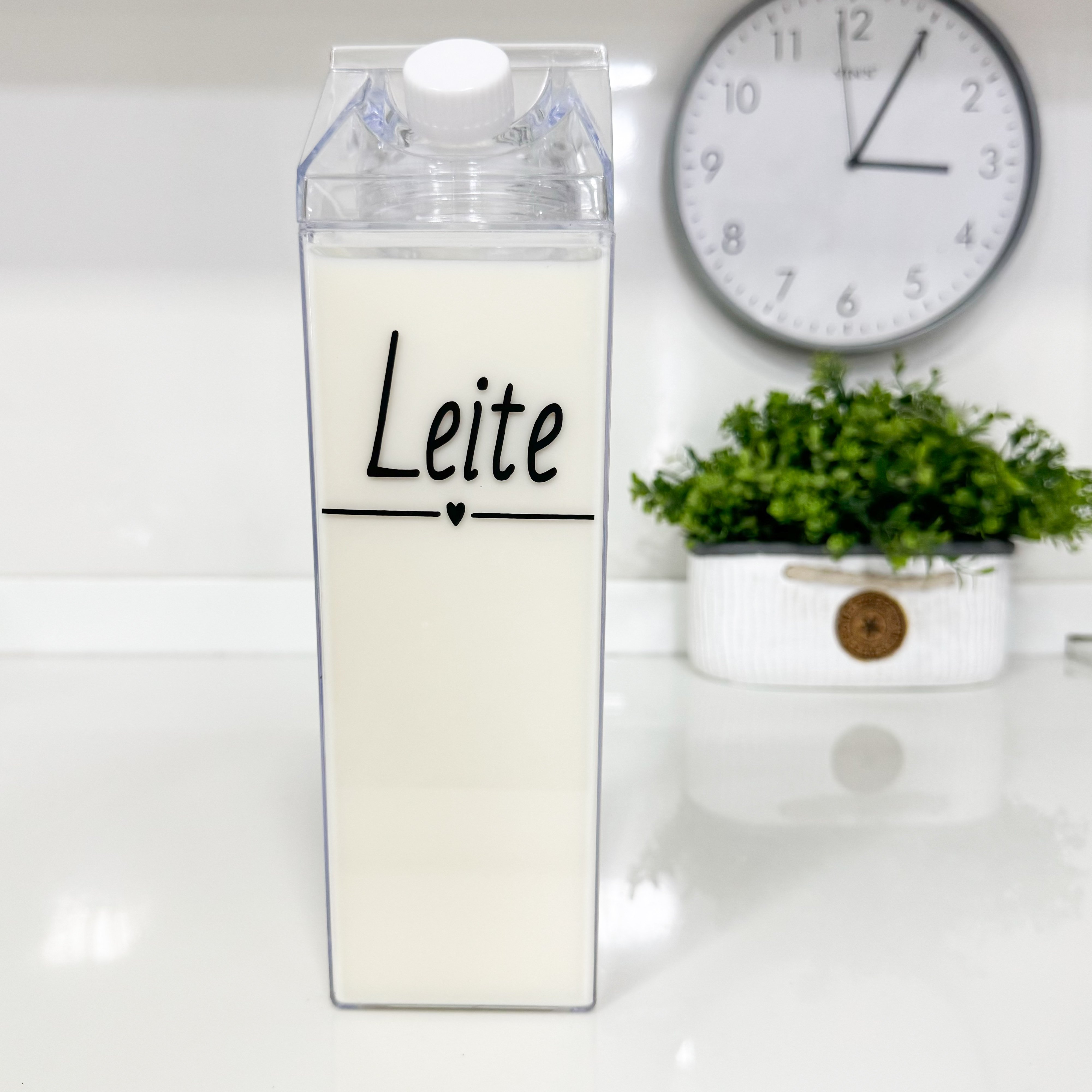 Garrafa clean para leite 1 litro - jarra | Espaço arte home