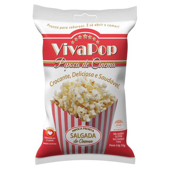 Pipoca Pronta Tradicional 15g | VivaPop