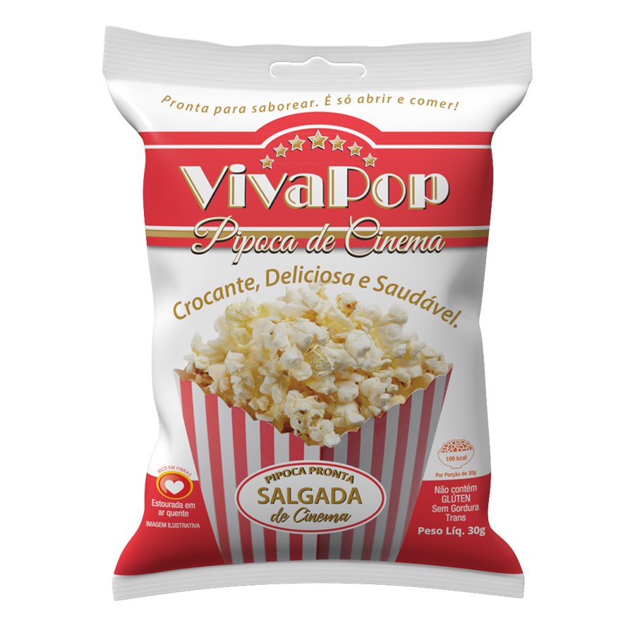 Pipoca Pronta Tradicional 30g | VivaPop