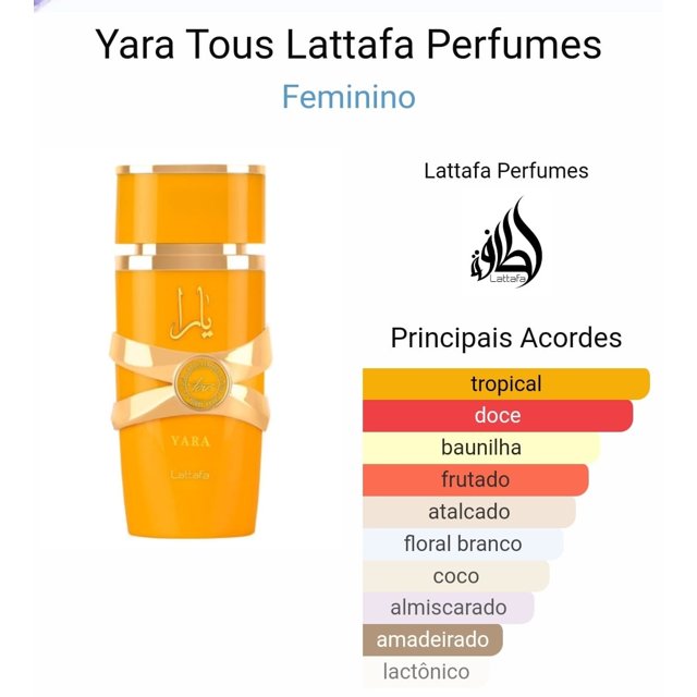 Yara Tous Lattafa Perfumes100 ml | Brand Collection SP