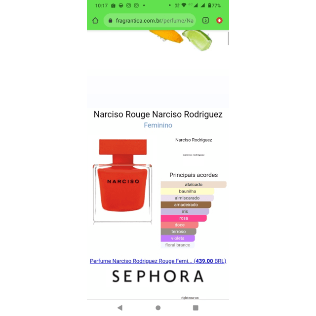 Brand Collection 204 - Inspiração Narciso Rodriguez Rouge - 25ml ...