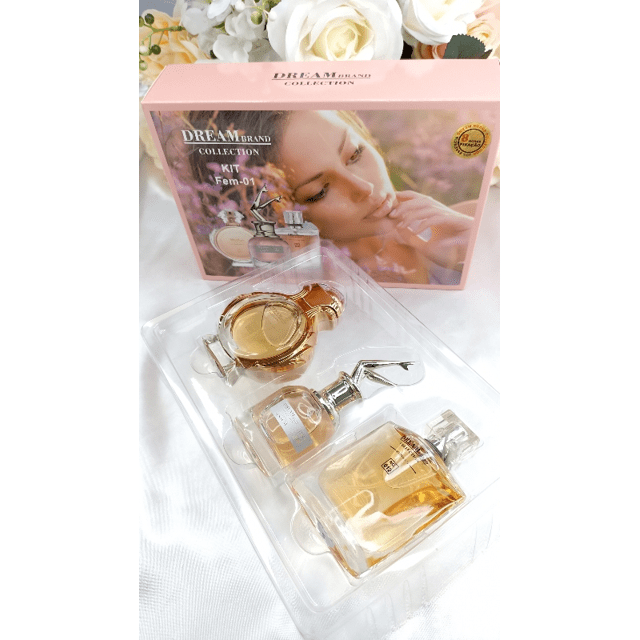 Kit N° 01 com 3 perfumes Dream Brandcollection | Brand Collection SP