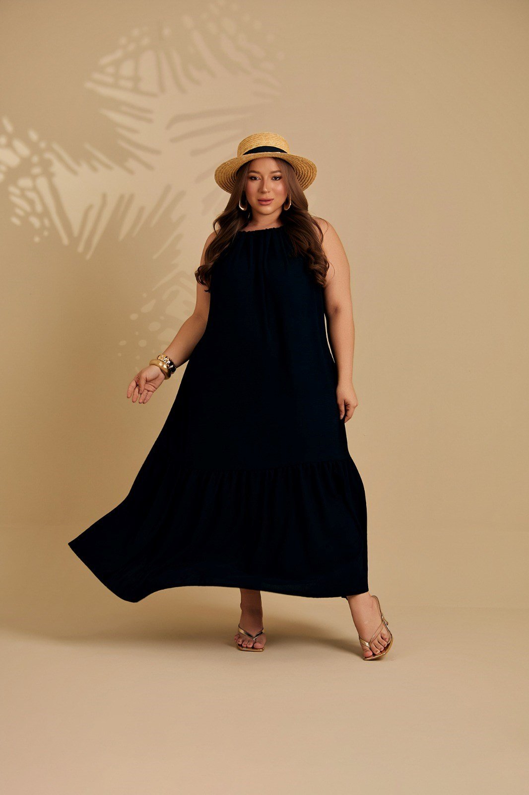 VESTIDO BRUNA PRETO | LOCLEY MODA PRAIA PLUS SIZE