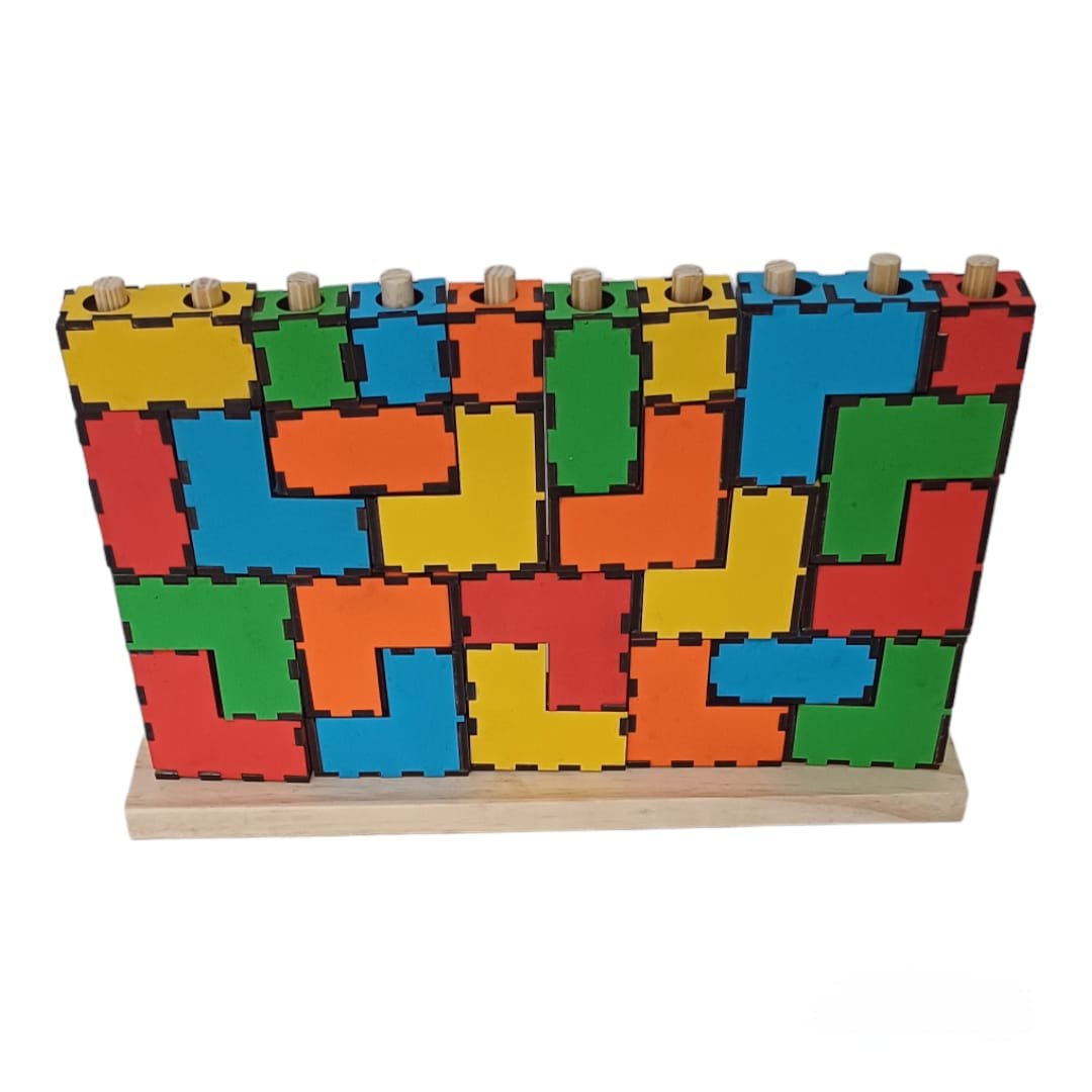 Blocos de Encaixe Educativos Pedagógicos Brinquedos em madeira Jogos ...