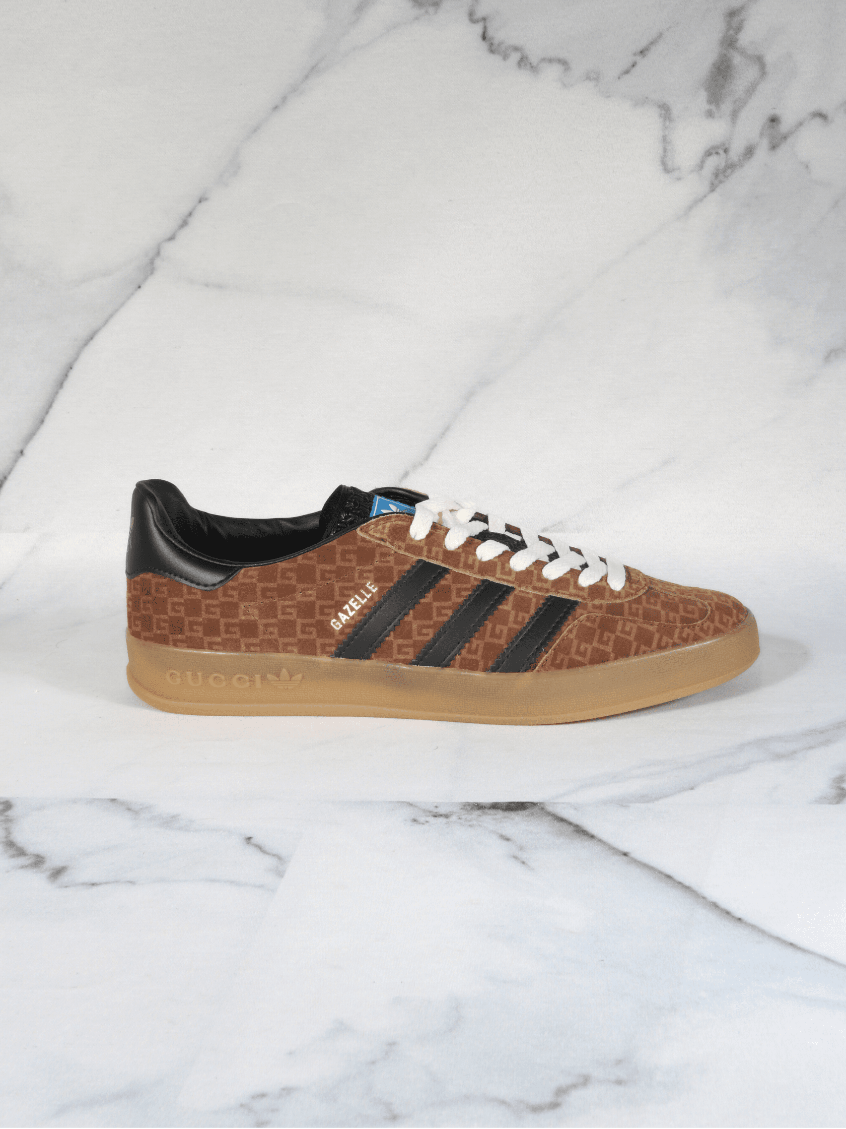 Tênis Gucci x Adidas Gazelle GG Marrom | Zivē Club