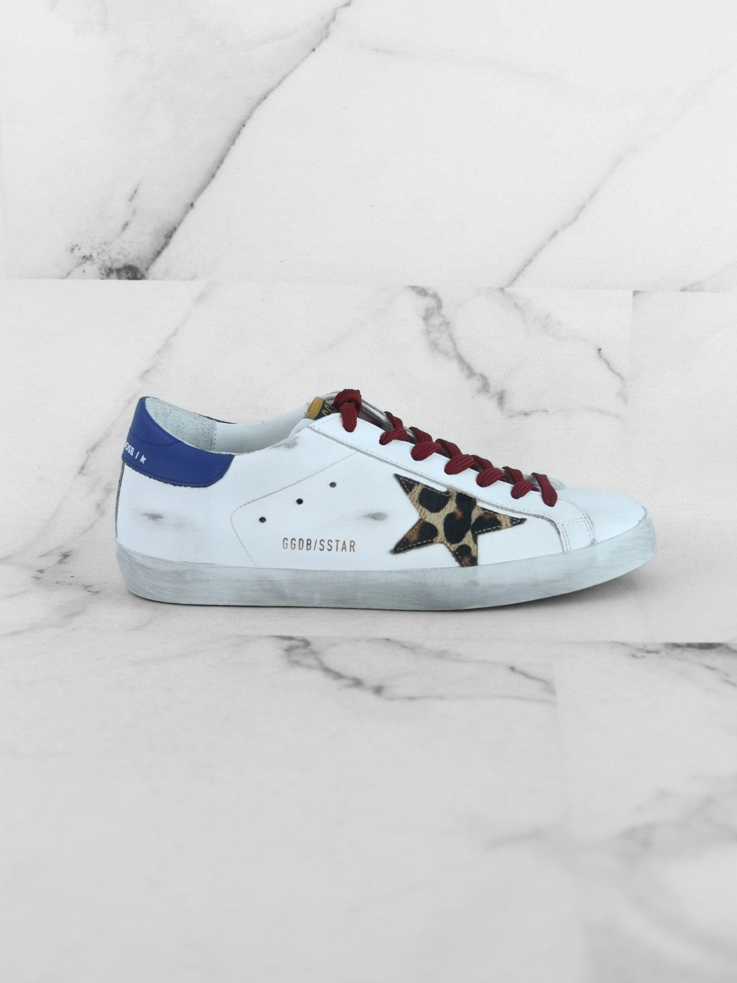 Tênis Golden Goose Super-Star Azul/Animal Print | Zivē Club