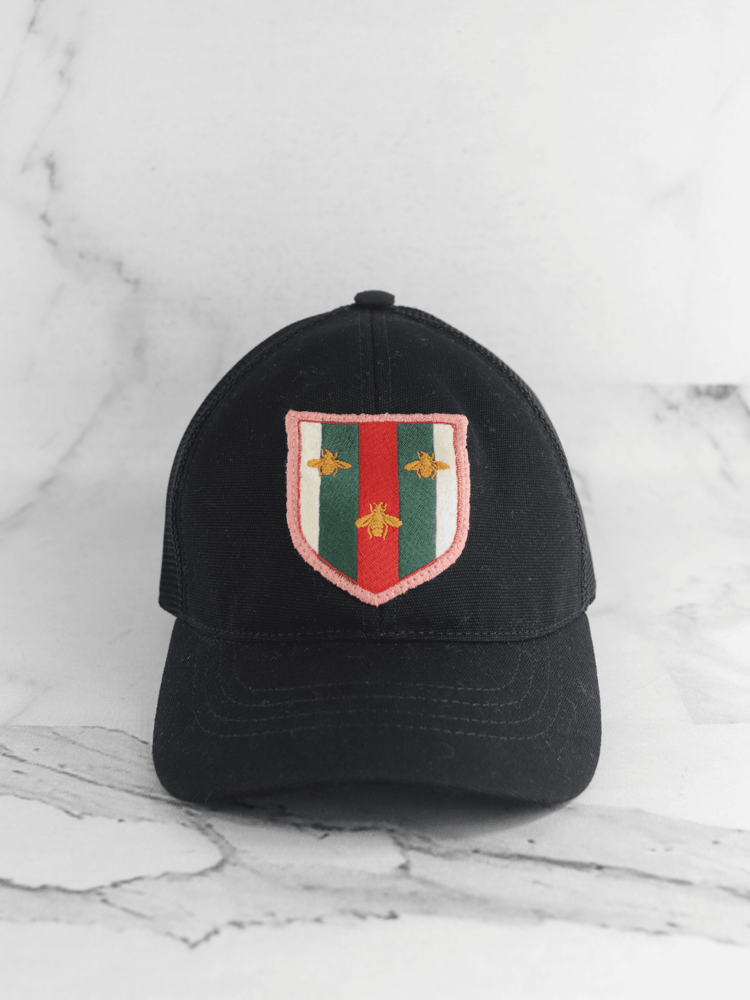 Boné Gucci Baseball Bee Faixa Web Preto | Zivē Club