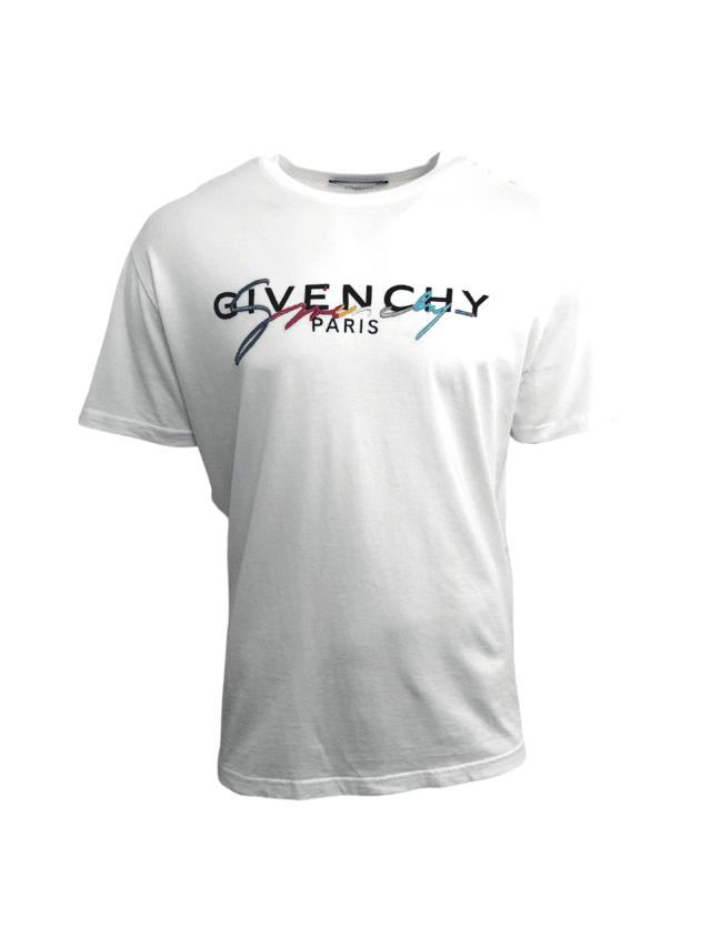 Camiseta Givenchy Color Logo Bordado Branca | Zivē Club