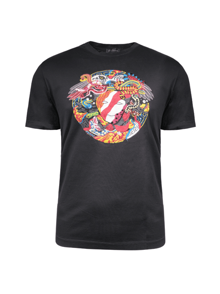 Camiseta Versace Medusa Bordada Preta | Zivē Club Camiseta Versace Medusa Bordada Preta | Zivē Club