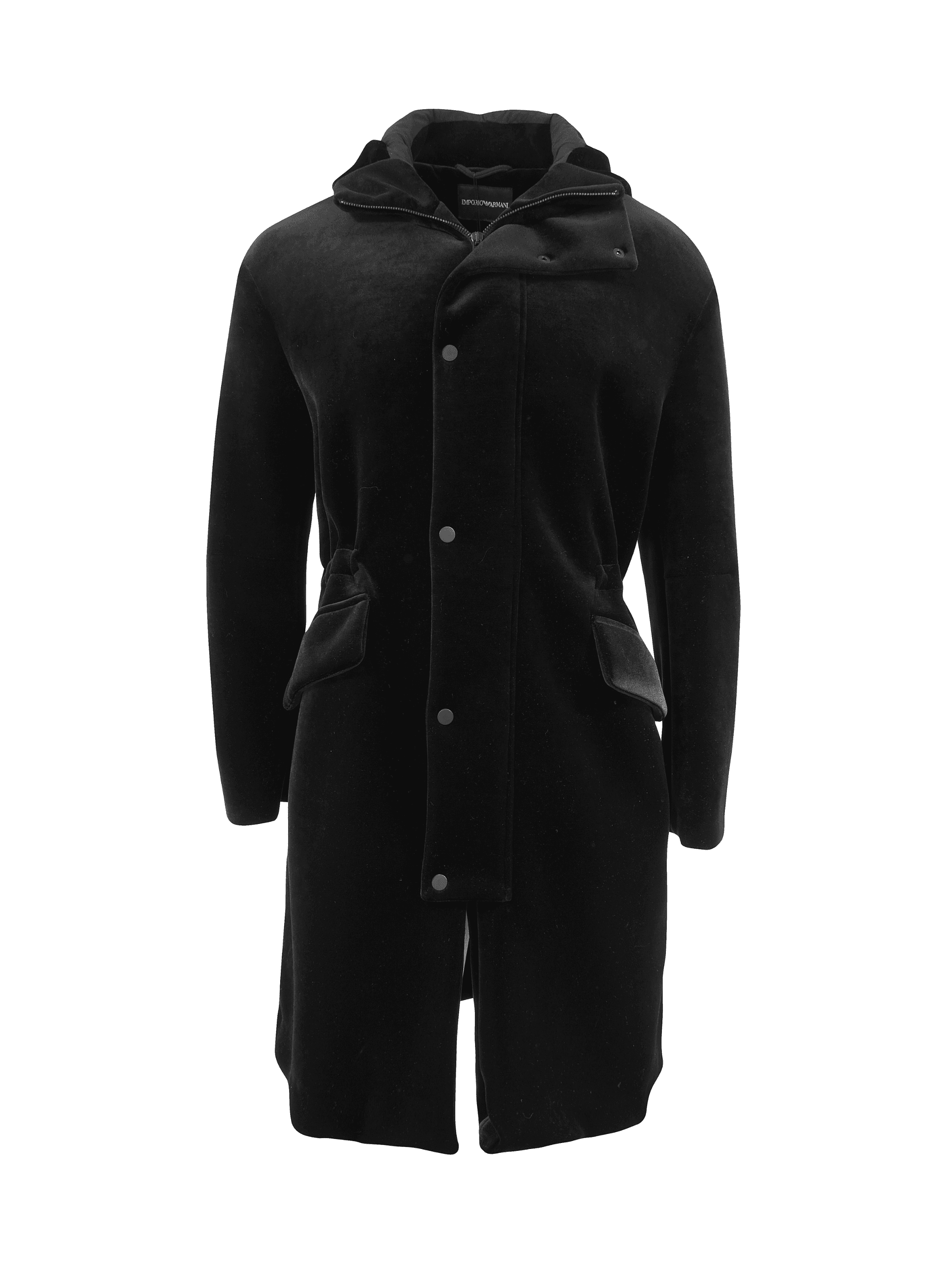 Casaco Trench Coats Emporio Armani Veludo Preto | Zivē Club