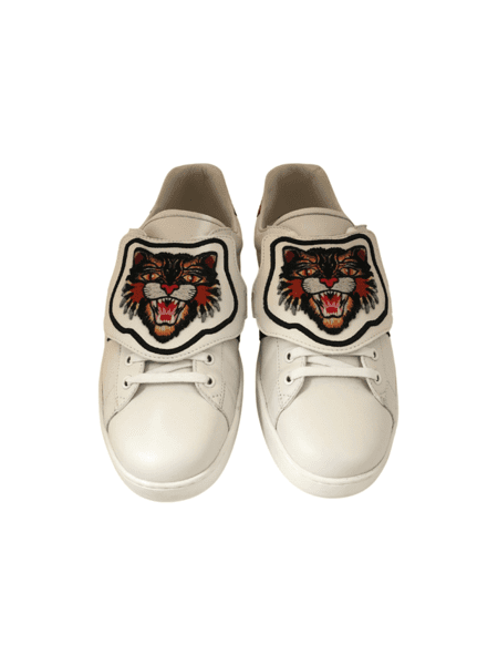 Tênis Gucci Ace Angry Cat Branco | Zivē Club