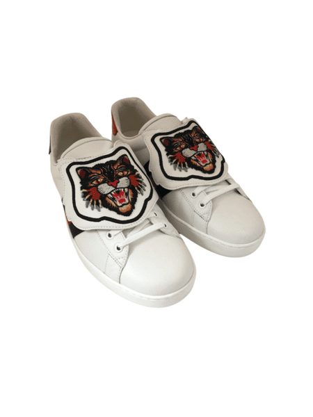 Tênis Gucci Ace Angry Cat Branco | Zivē Club