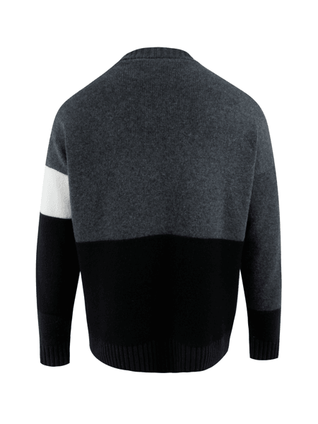 Sweater Off-White Color Block Logo Preto e Cinza | Zivē Club