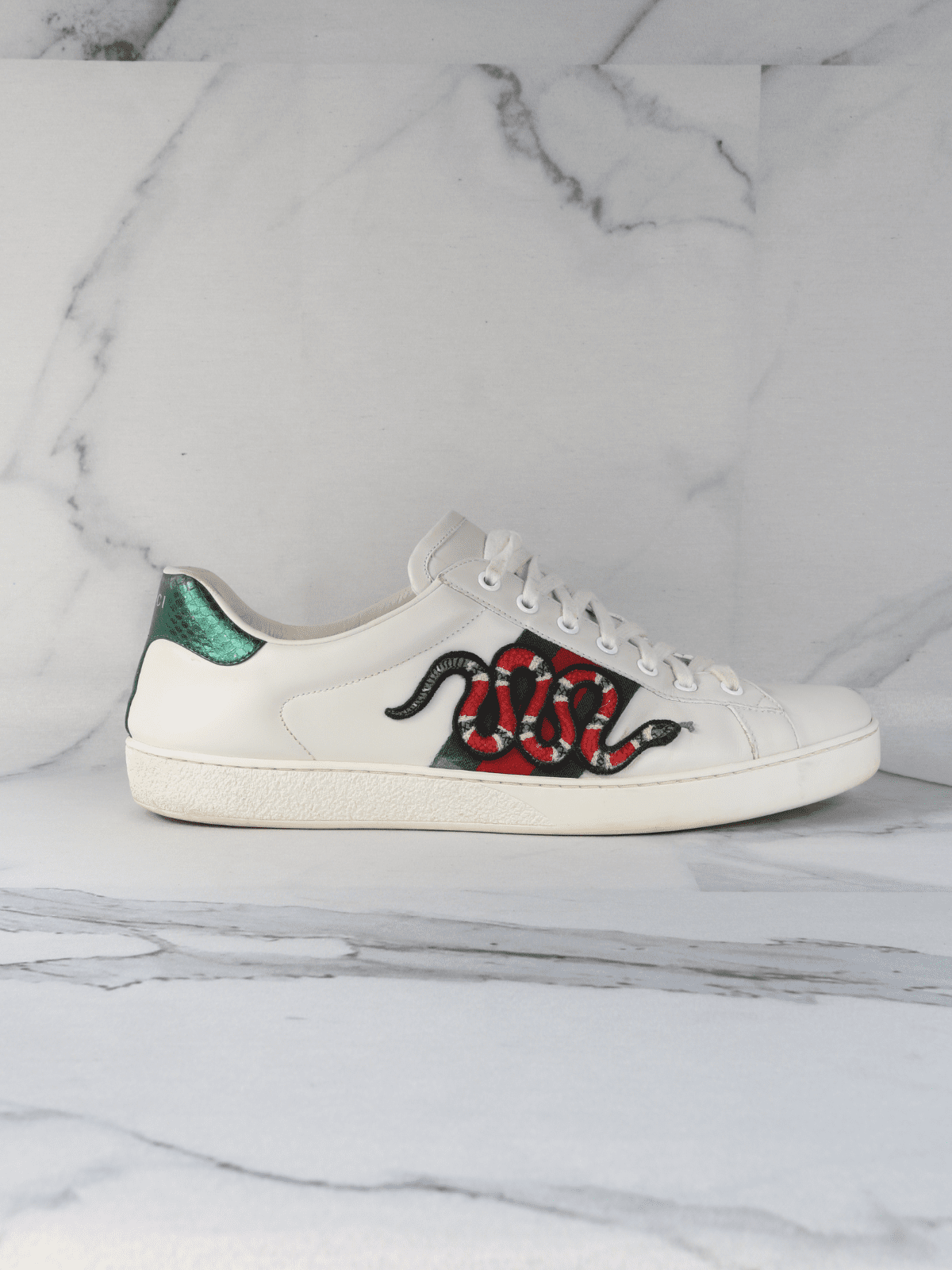 Tênis Gucci Ace Snake Branco | Zivē Club