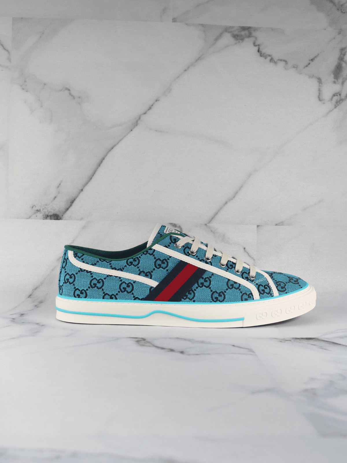 Tênis Gucci Tennis 1977 GG Azul | Zivē Club