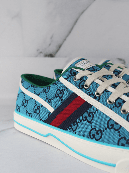 Tênis Gucci Tennis 1977 GG Azul | Zivē Club